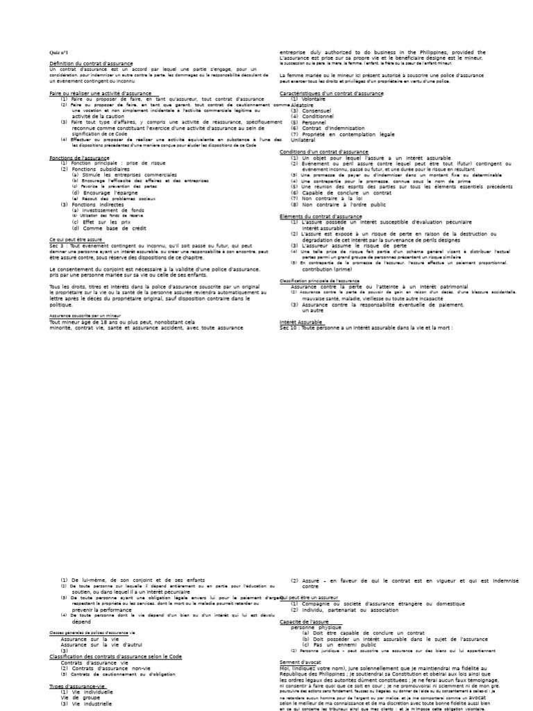 Guide sur les contrats d'assurance | PDF | Assurance | Réassurance