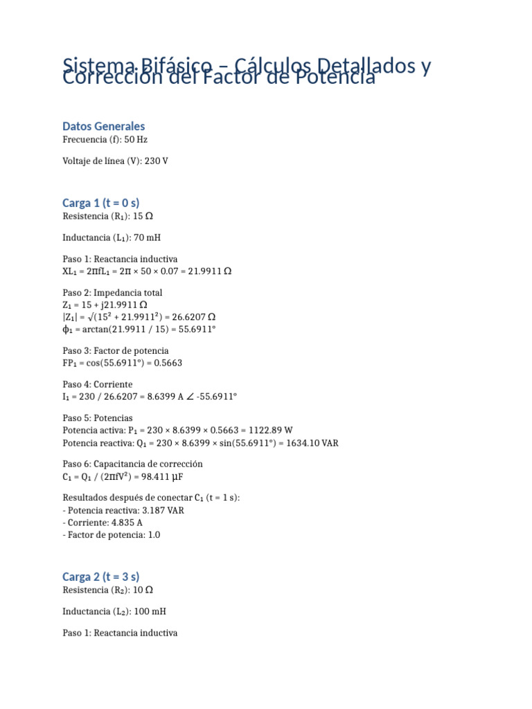Sistema Bifasico Correccion FP | PDF
