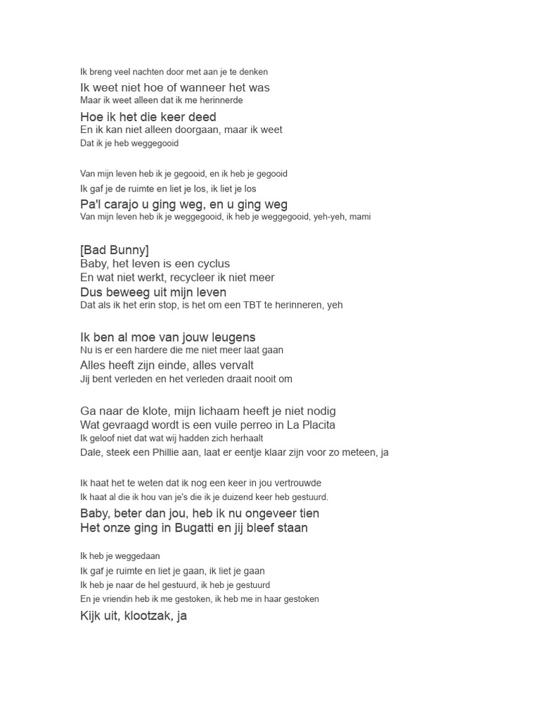 Te Bote (Remix) | PDF