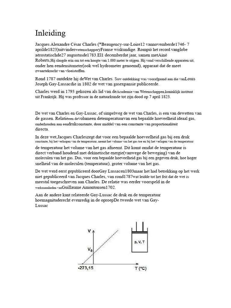 Inleiding Tot de Wet Van Charles | PDF