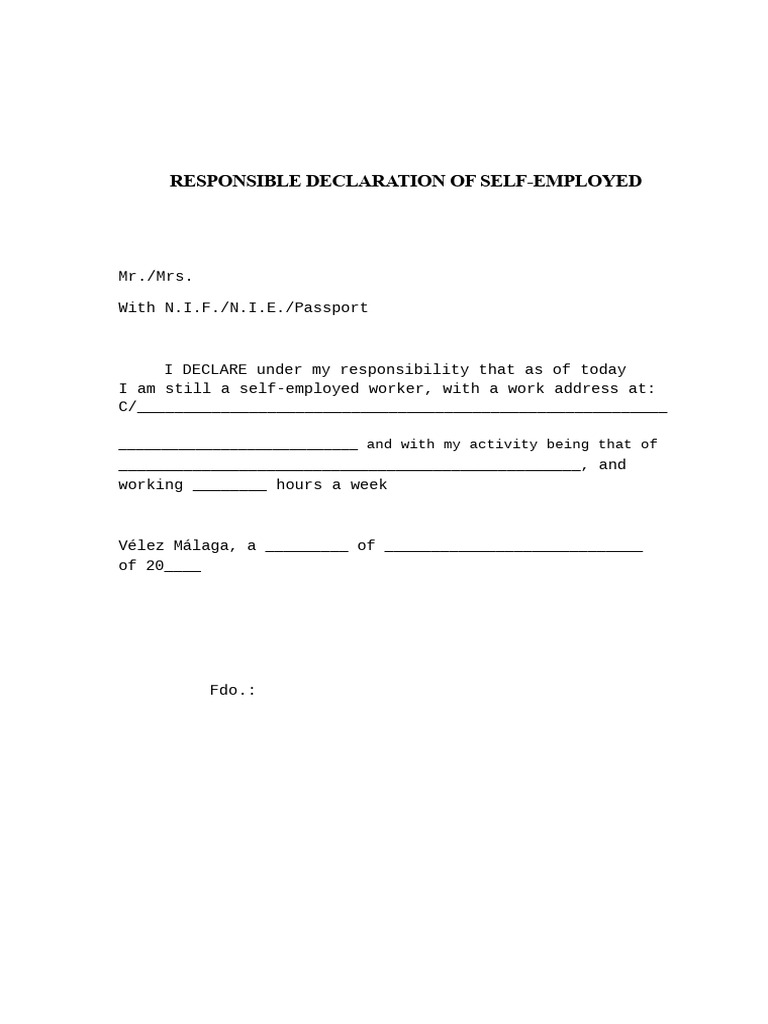 Declaration of Responsibility Autonomous Nursery 20 | PDF