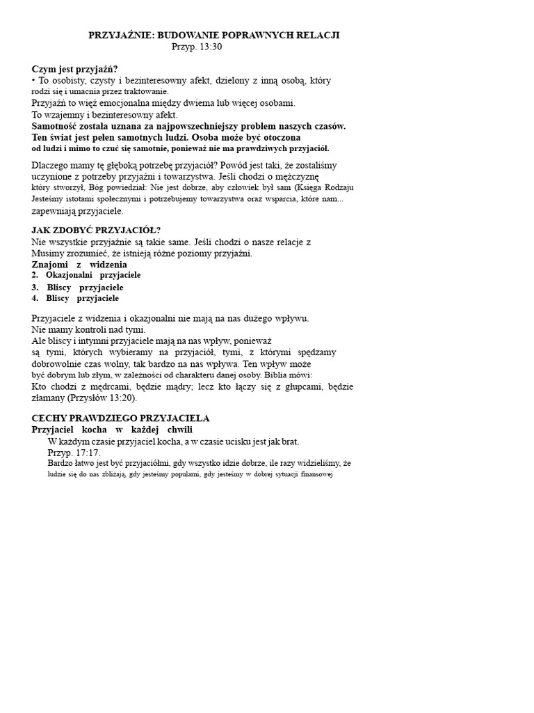 Dobrzy I Źli Przyjaciele | PDF