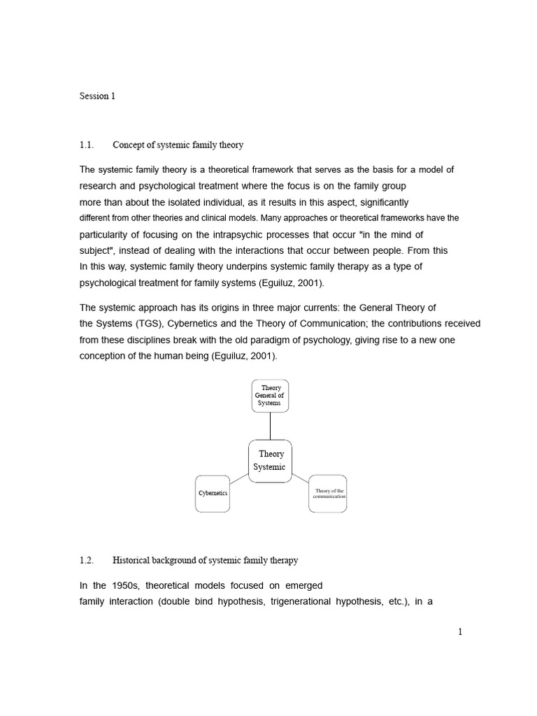 Systemic Family Theory Overview | PDF | Family Therapy | Psychotherapy