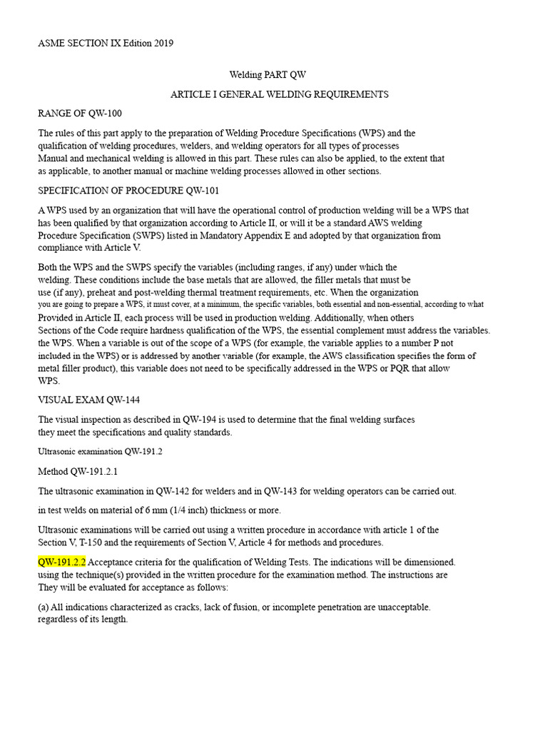 ASME Section IX Welding Requirements | PDF | Welding | Construction
