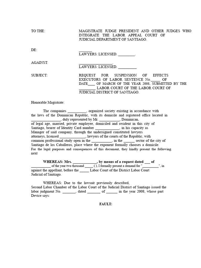 Employment Bond Application Model | PDF | Judgment (Law) | Lawyer