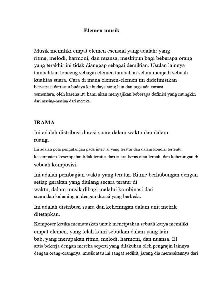 Elemen Musik PDF | PDF