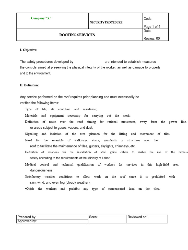 Roofing Safety Procedures Guide | PDF | Roof
