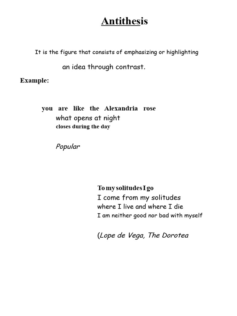 Antithesis | PDF