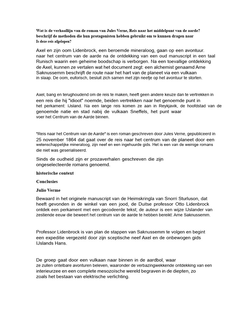 Wat Is de Argument Van de Roman Van Jules Verne? | PDF