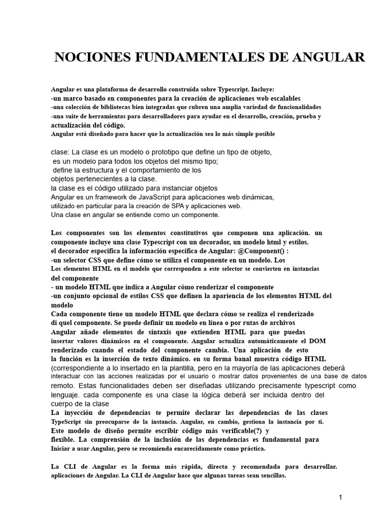Fundamentos de Angular y Componentes | PDF | HTML | Script Java