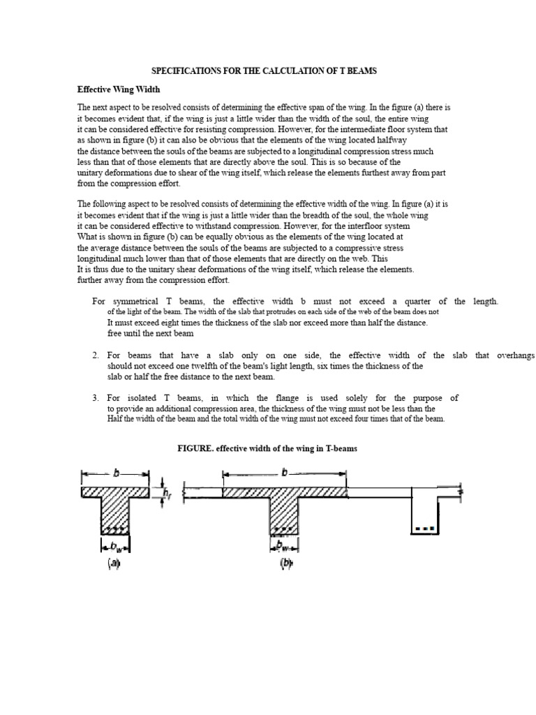 Specifications For Beam Calculation Pdf Beam Structure Bending