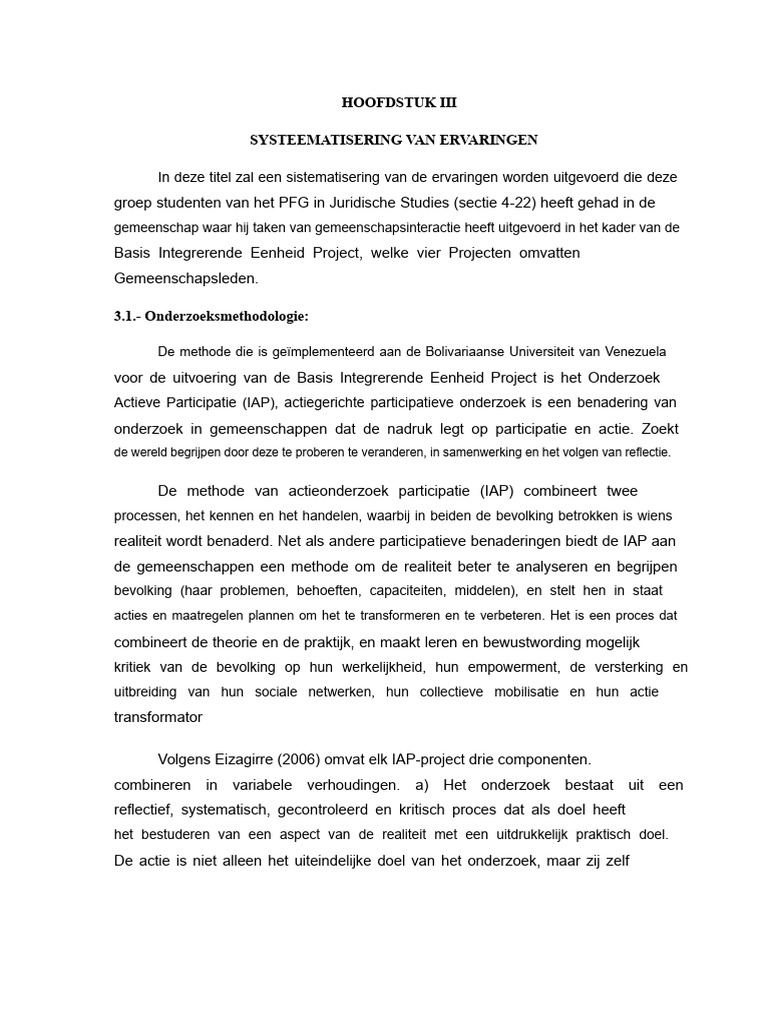 Hoofdstuk Iii. Systematisering Project I en Project Ii 05-02-2023 | PDF