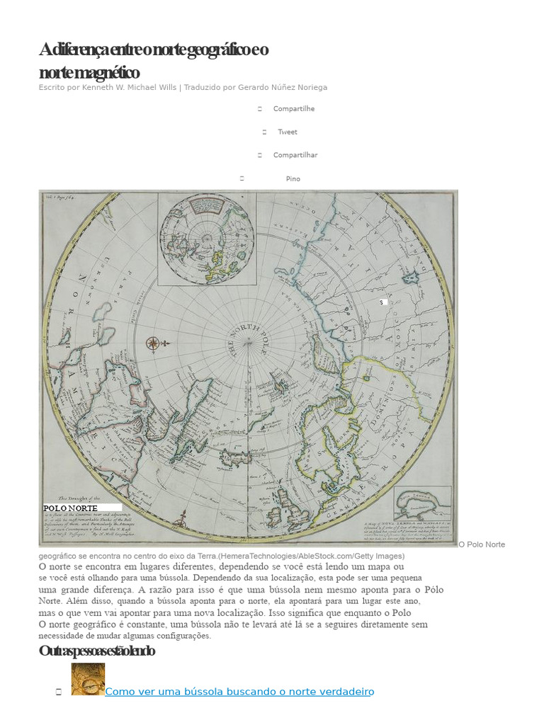 A Diferença Entre o Norte Geográfico e o Norte Magnético | PDF | Campo ...