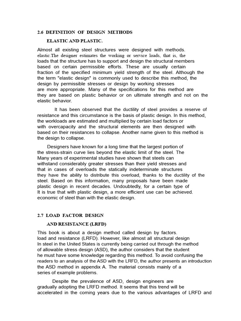 Design Methods: Elastic vs. Plastic | PDF | Deformation (Engineering ...