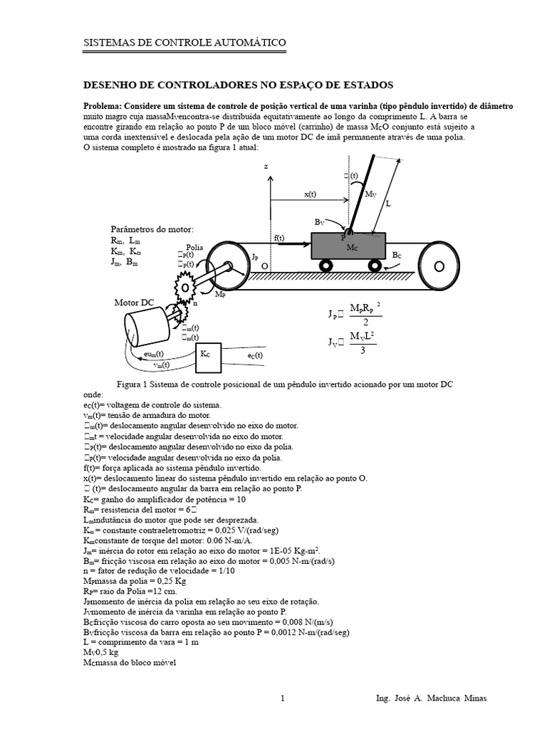 Controle de Pêndulo Invertido com Motor DC | PDF | Motores | Pêndulo