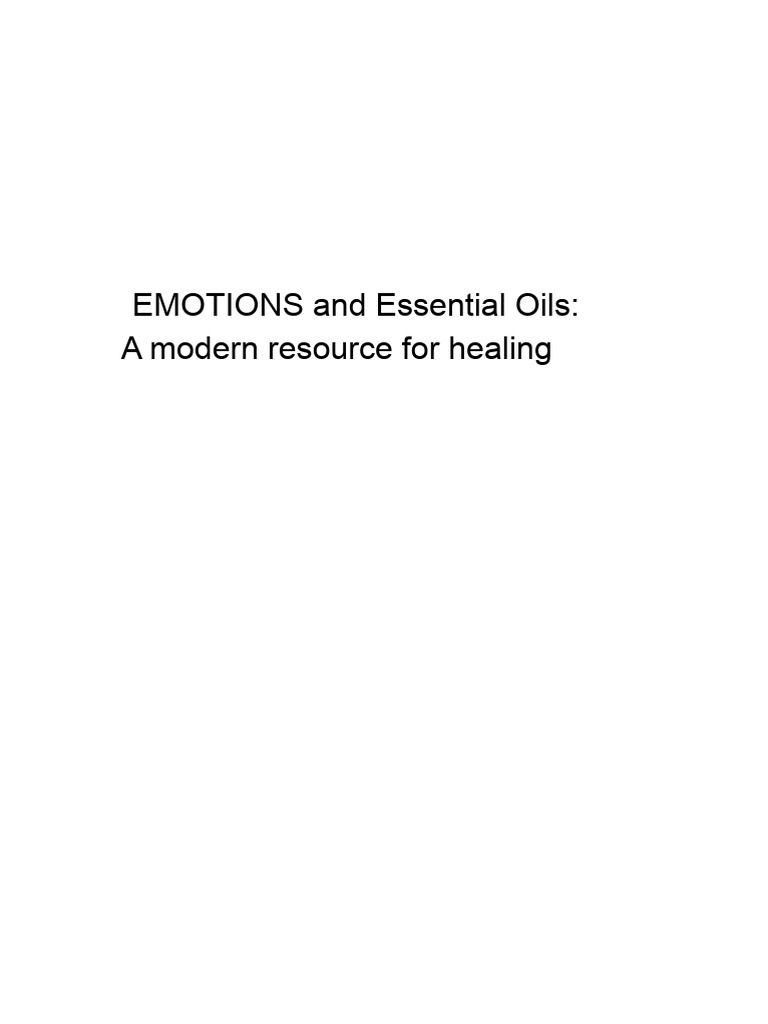 EMOTIONS and Essential Oils | PDF | Essential Oil | Psychology