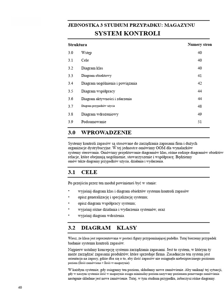 Studium Przypadku OOAD - System Zarządzania Zapasami | PDF