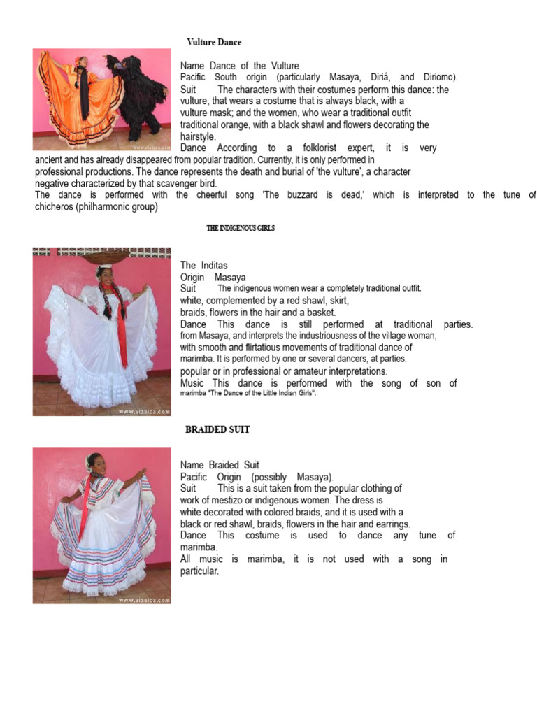 Traditional Nicaraguan Dance Costumes | PDF | Dances | Clothing