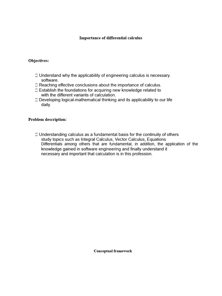 Significance of Differential Calculus | PDF | Calculus | Mathematics