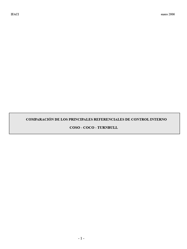 Comparación Coso Coco Turnbull | PDF | Comportamiento | Gestión de ...