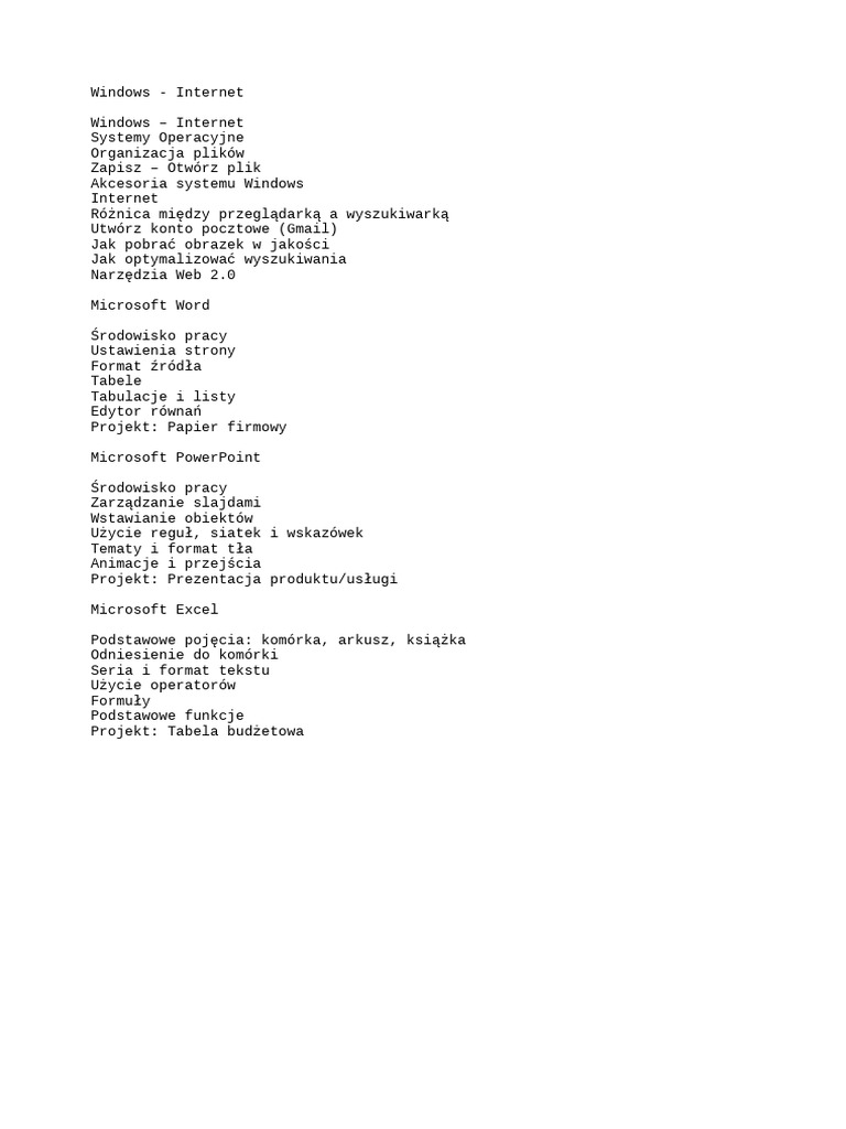 Podstawowy Program Komputerowy | PDF