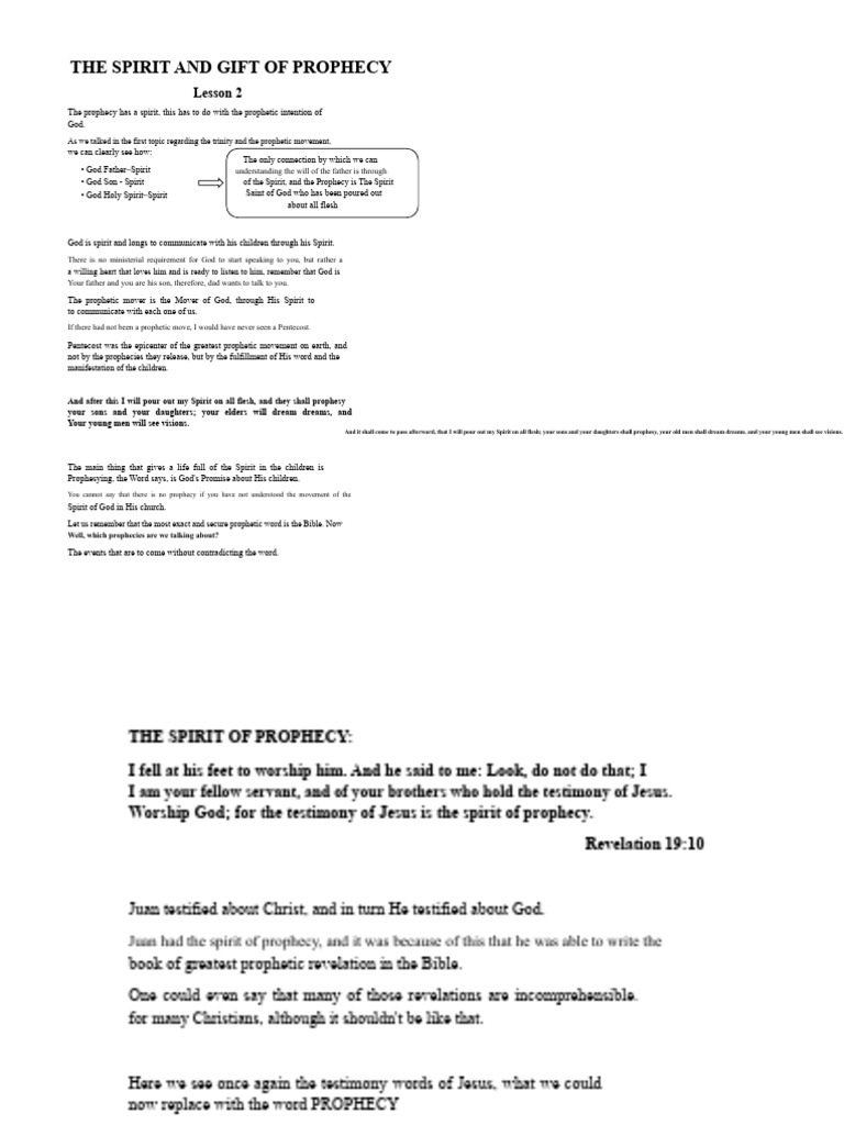 Understanding the Spirit of Prophecy | PDF | Prophecy | Spiritual Gift