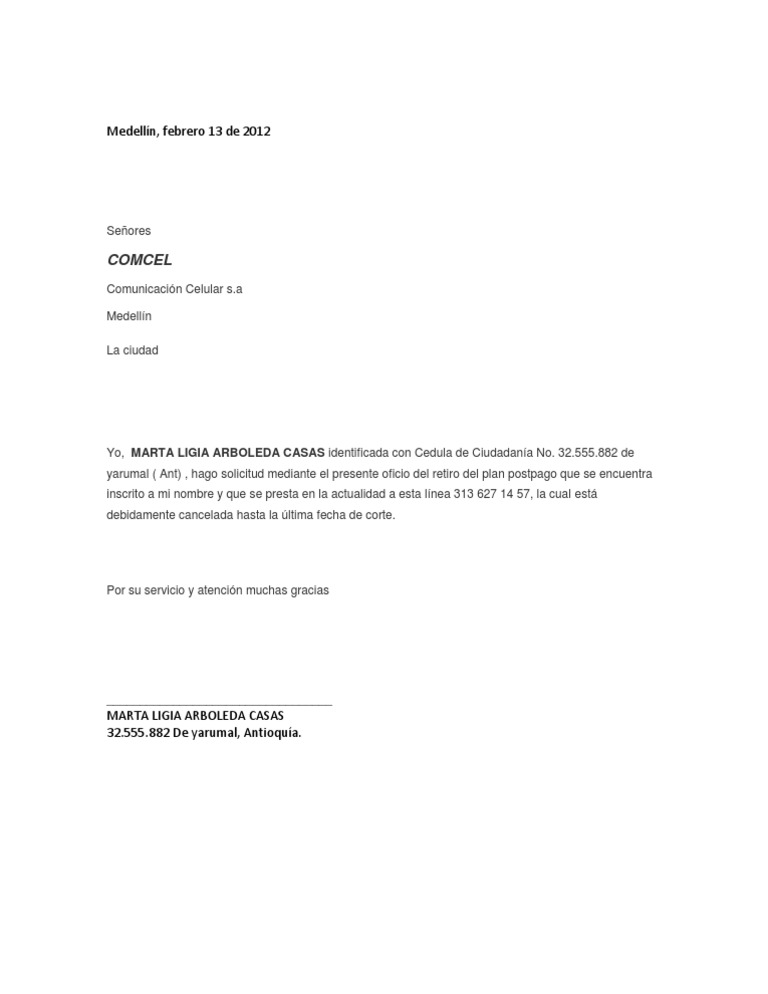 Carta de Retiro | PDF