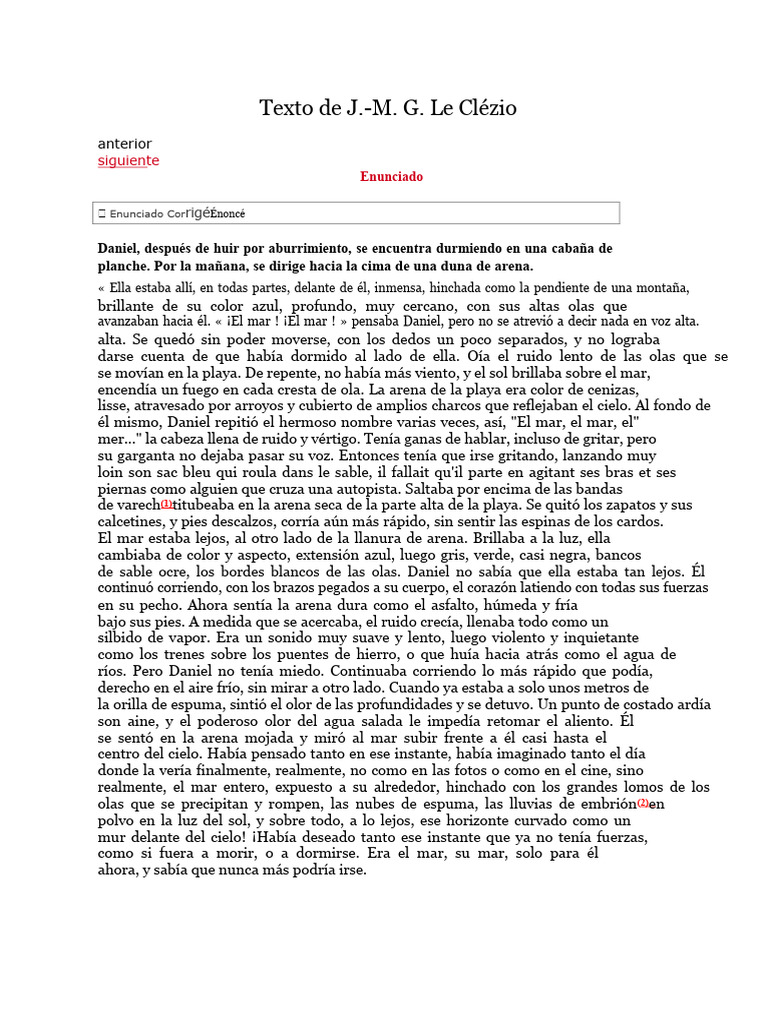 Qué le enseñó el mar a Daniel | PDF | Verbo | Mar