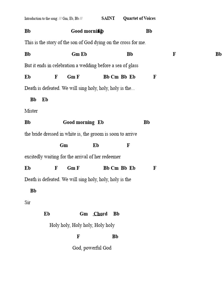 Holy Quartet of Voices-Chords For Guitar | PDF