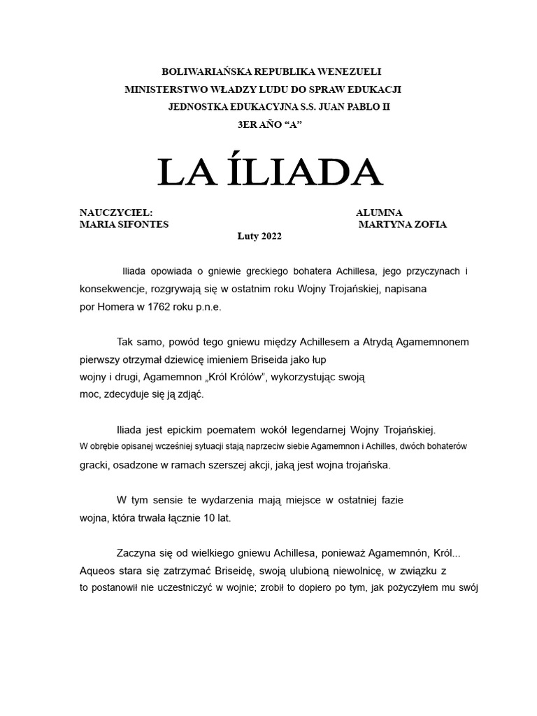 Iliada | PDF