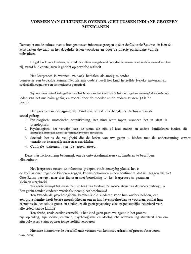 Vormen Van Culturele Overdracht | PDF