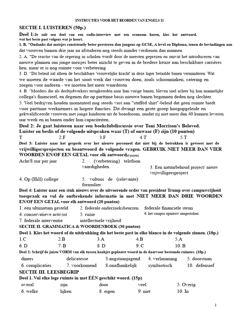 Antwoord Engels 11 09 | PDF