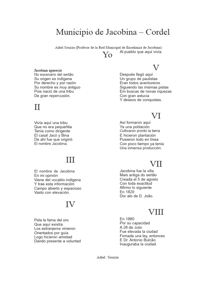 Cordel Jacobino | PDF