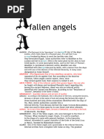 List of Fallen Angels and Fallen Angel Names | PDF | Fallen Angels | Demons