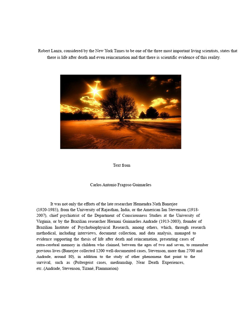 Robert Lanza, Biocentrism, and Life After Death | PDF | Consciousness ...