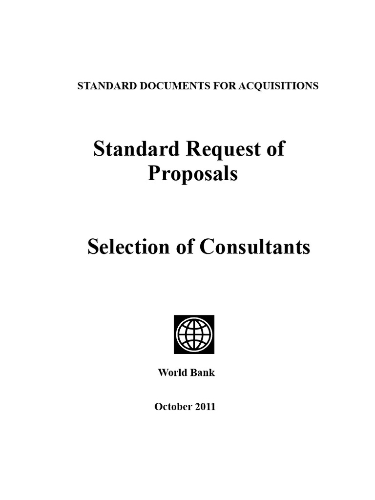 World Bank Standard Proposal Request Guide | PDF | International ...