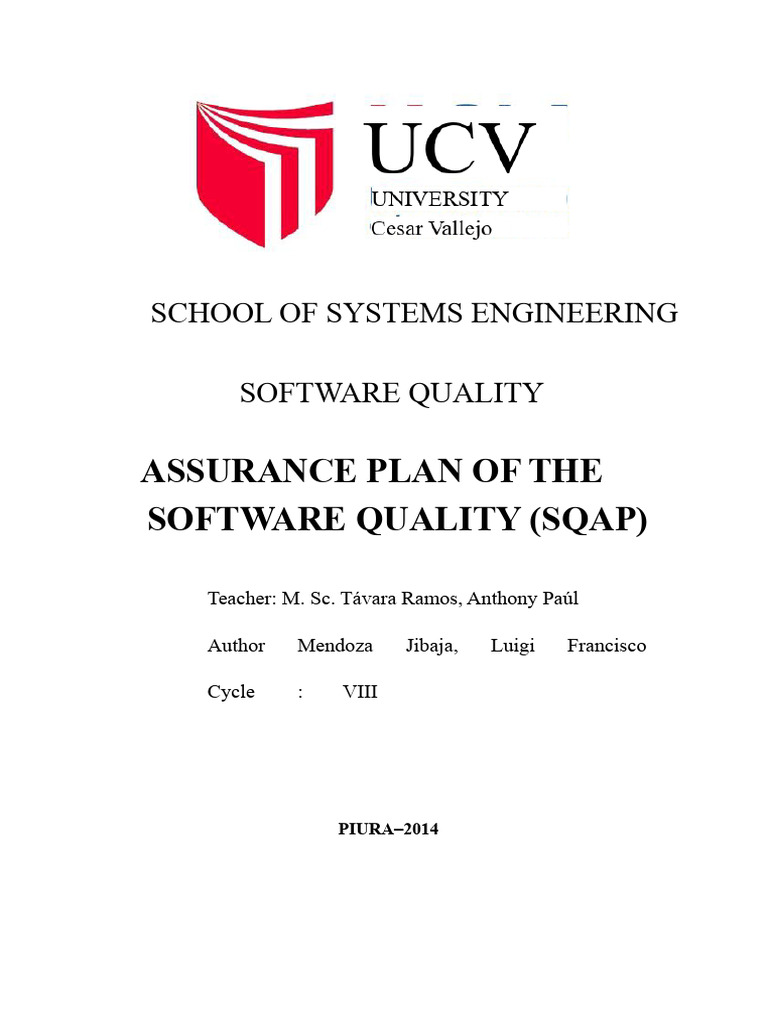 Software Quality Assurance Plan Overview | PDF | Verification And ...