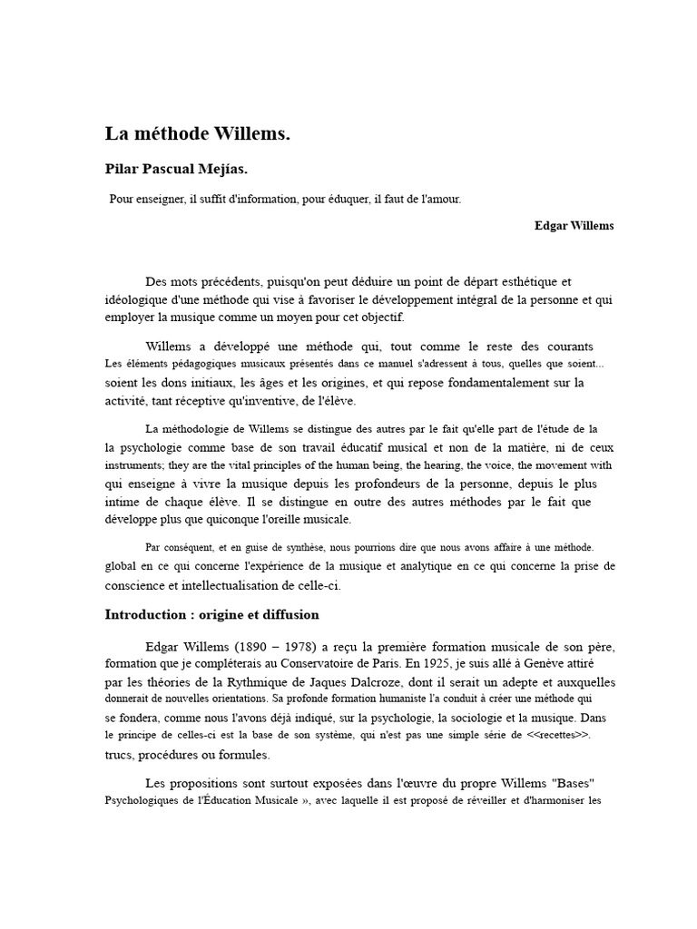 Méthode Willems | PDF | Hauteur (musique) | Gamme musicale