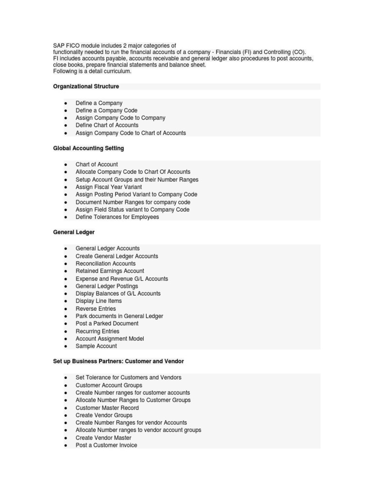 Sap Fi Co Cost Flow Diagram (pdf) Fi/co