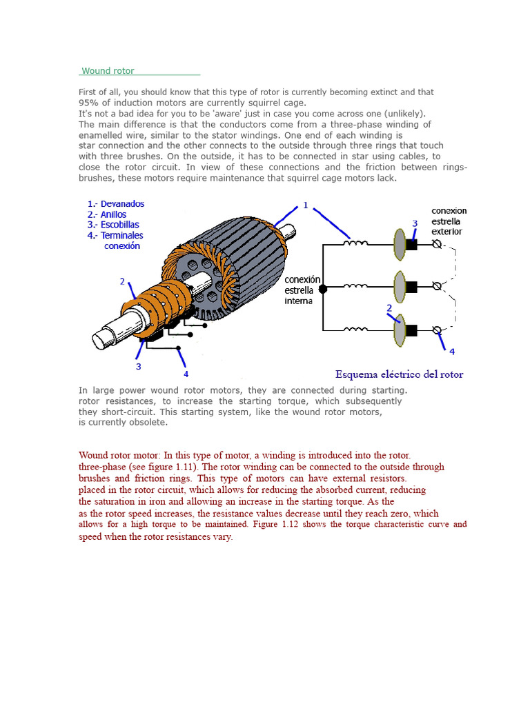 Wound Rotor Motor Overview | PDF