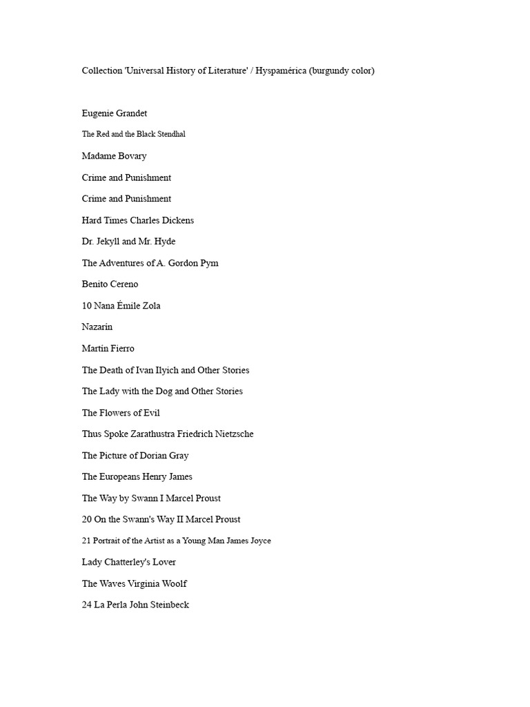 Universal History of Literature - Hyspamerica | PDF | Poetry