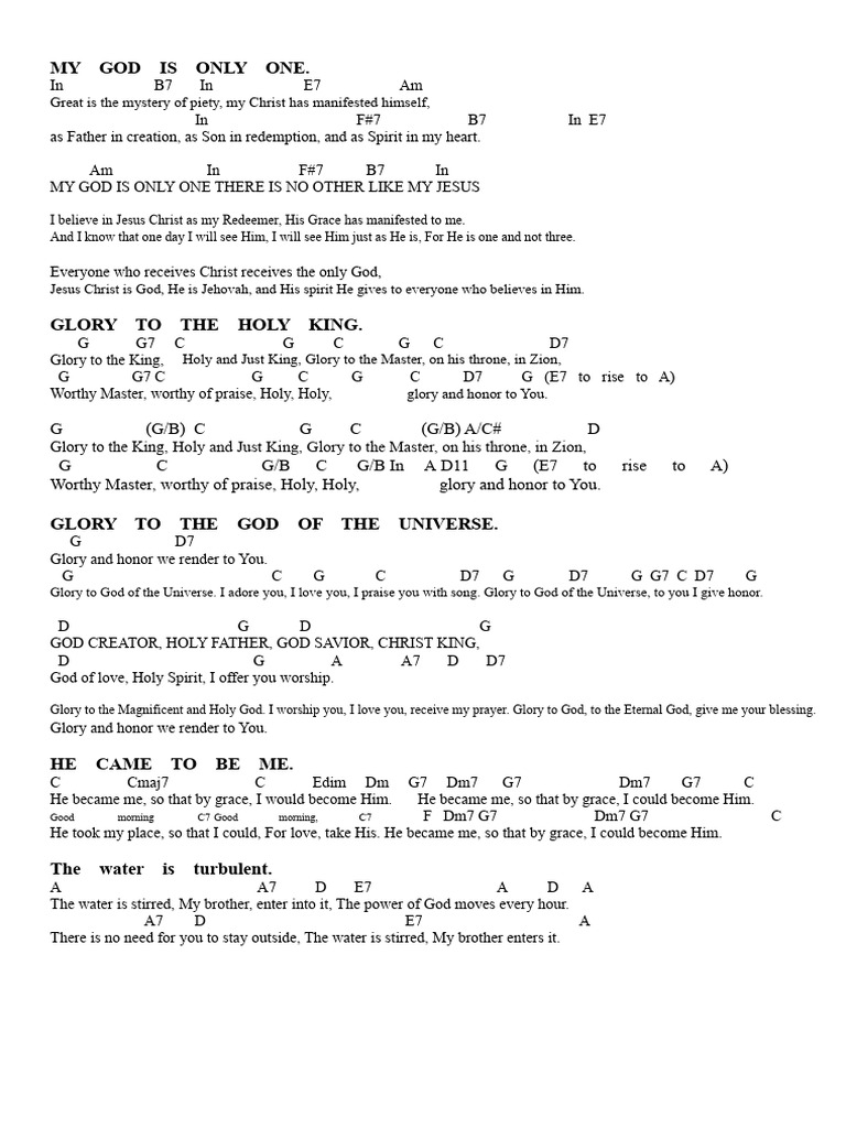 Hymnal and Chords TEDM | PDF | Glory (Religion) | Jesus