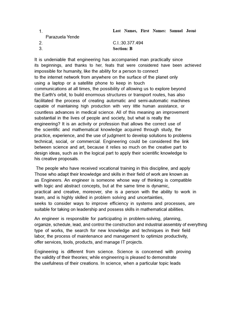 Essay - Introduction To Mechanical Maintenance Engineering | PDF | Engineering | Science