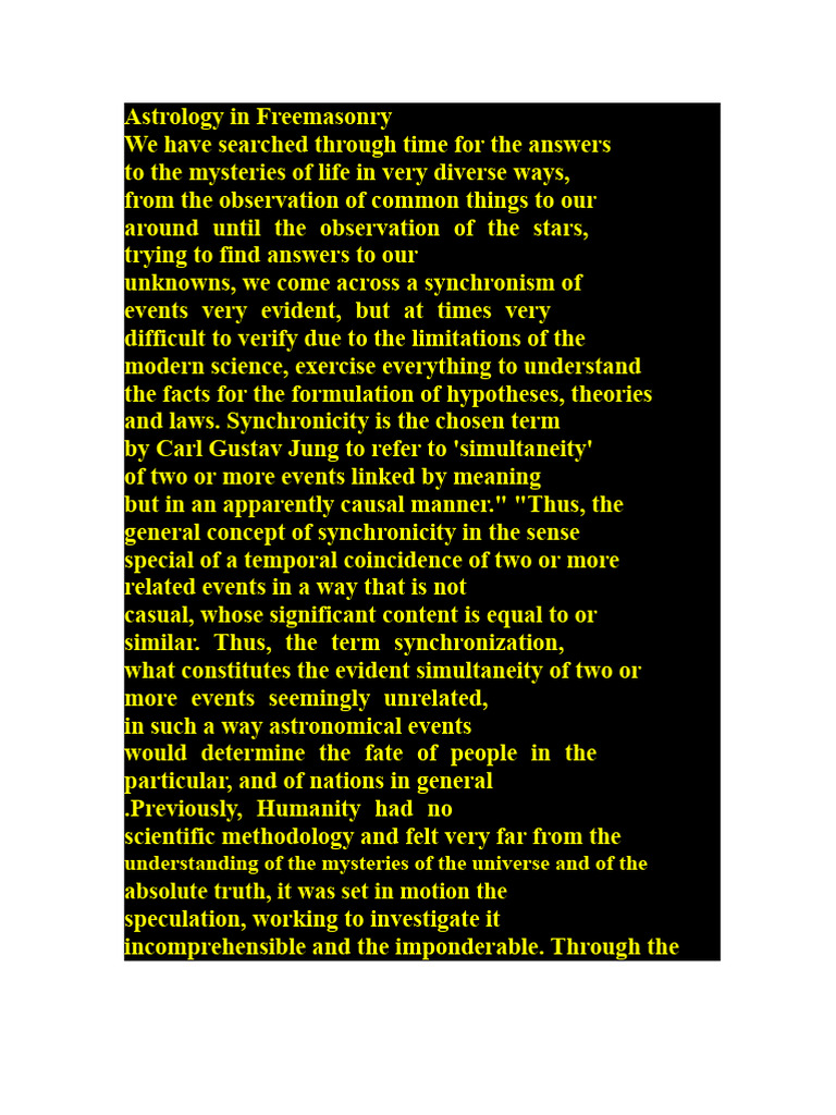 Masonic Astrology and the Zodiac's Role | PDF | Zodiac | Freemasonry