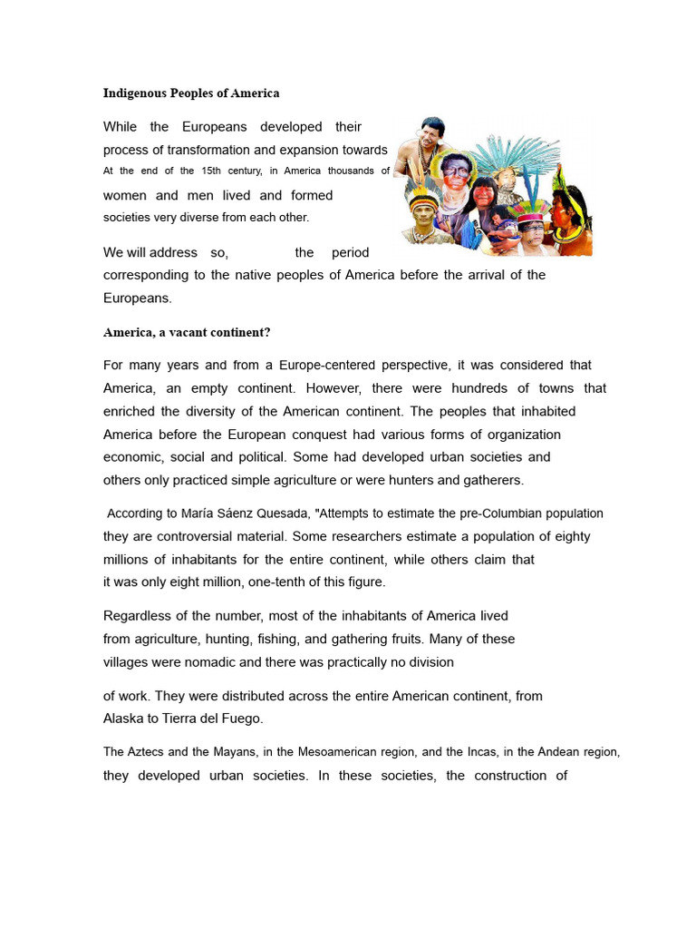 Indigenous Peoples of America | PDF | Indigenous Peoples Of The ...