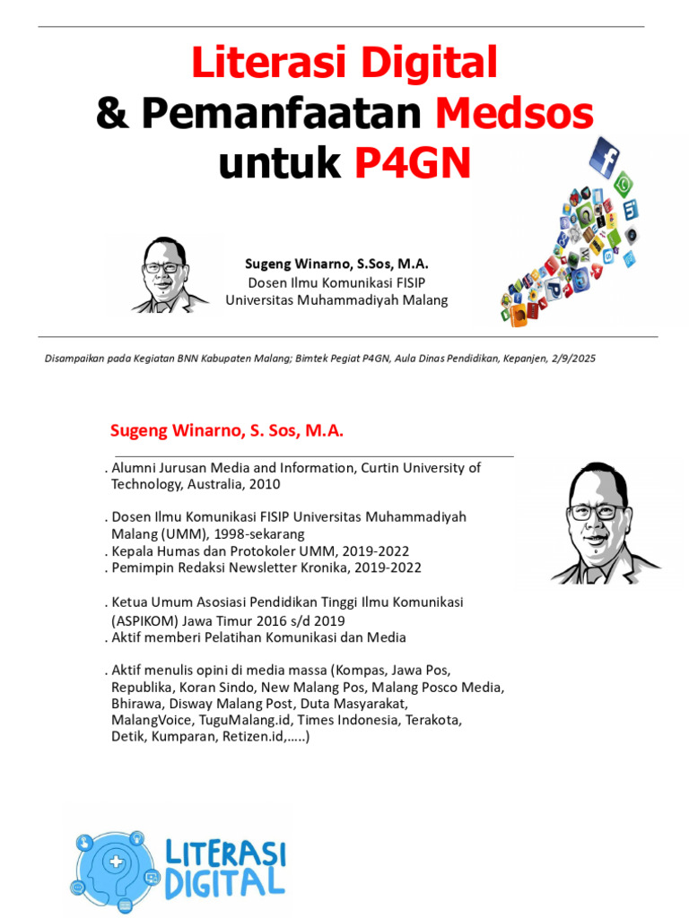 Literasi Digital Dan Pemanfaatan Medsos Untuk P4GN | PDF