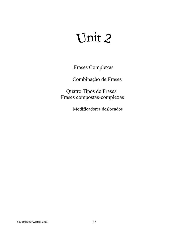 frases complexas 1 | PDF | Gramática | Sintaxe