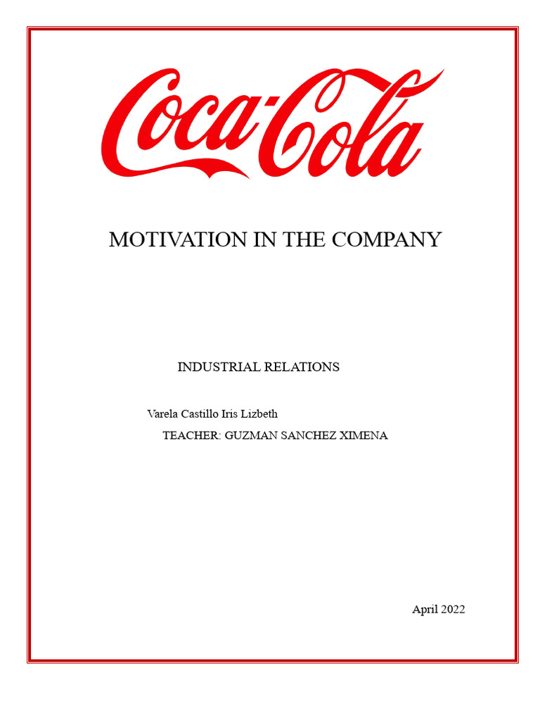 Coca-Cola's Employee Motivation Strategies | PDF | The Coca Cola ...