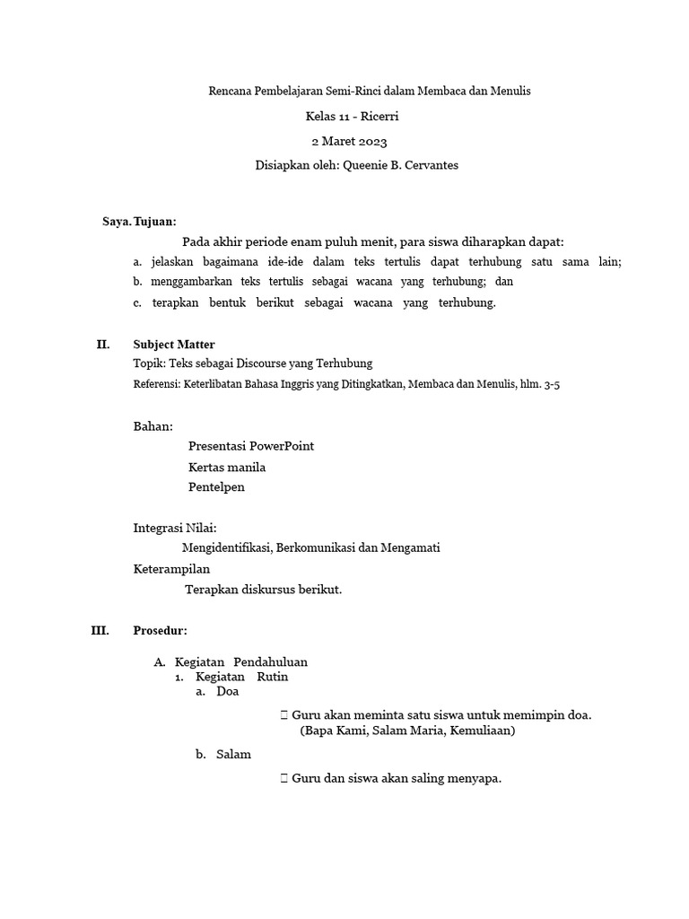 Pelajaran 1 - TEKS SEBAGAI DISKURSI YANG TERHUBUNG | PDF