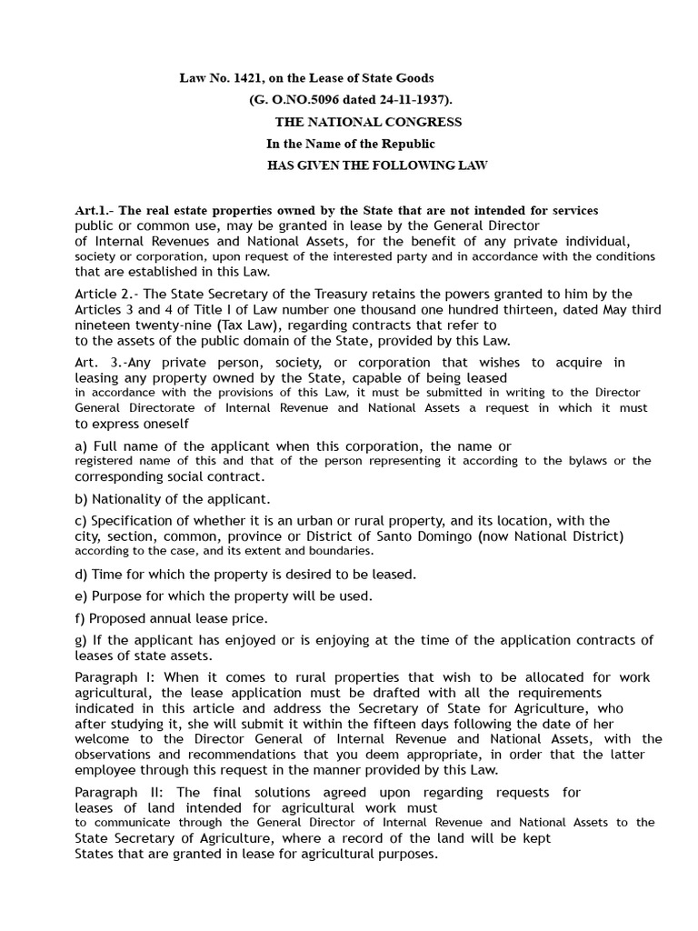Lease Regulations for State Properties | PDF | Lease | Property
